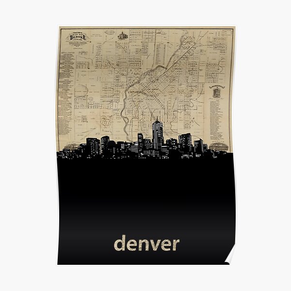 "denver skyline" Poster by BekimART | Redbubble
