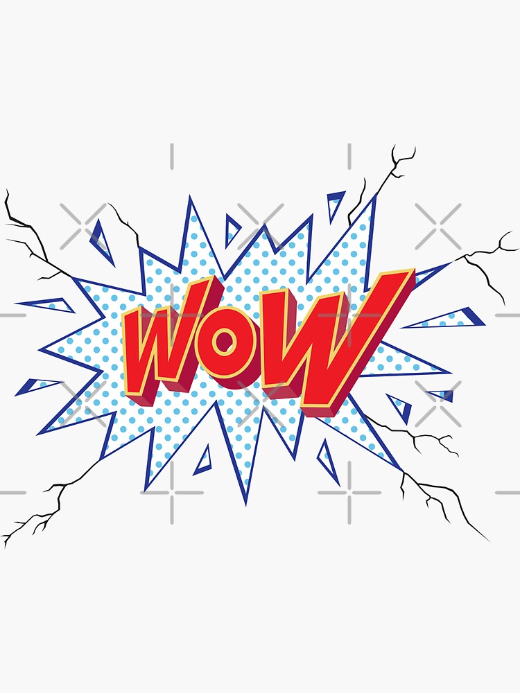 "Wow!" Sticker for Sale by ChrisOrton | Redbubble