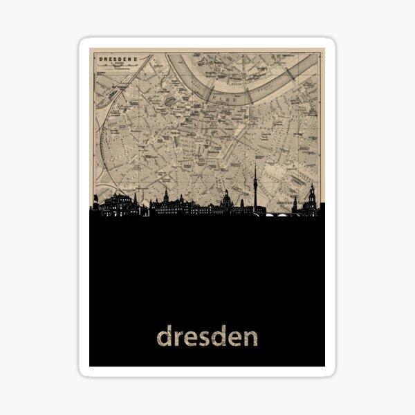 "dresden skyline" Sticker for Sale by BekimART | Redbubble