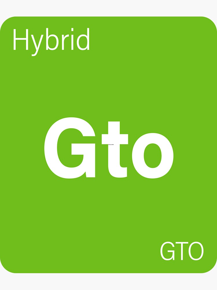 "GTO Strain Tag - Favorite Strain" Sticker by Shirt-Guide | Redbubble
