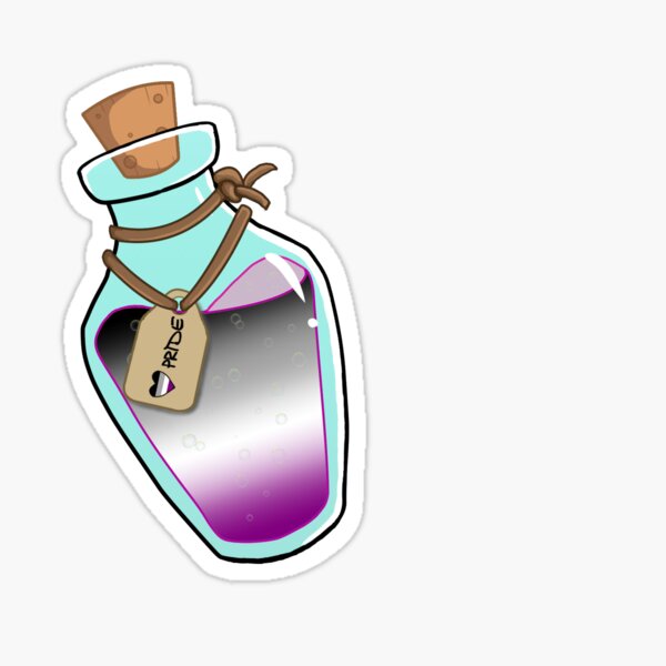 Asexual Pride Potion Sticker For Sale By Lunalie Arts Redbubble
