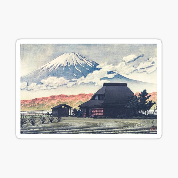 "Mount Fuji Ukiyo-e" Sticker for Sale by D4MM | Redbubble