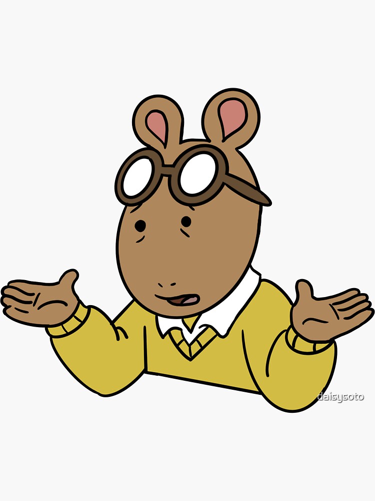 "Confused Arthur" Sticker for Sale by daisysoto | Redbubble