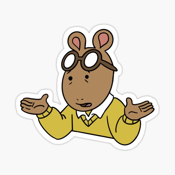 "Confused Arthur" Sticker by daisysoto | Redbubble