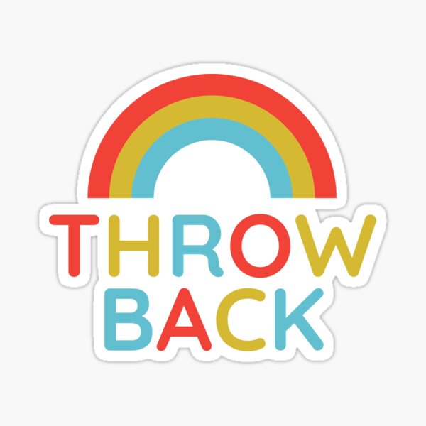 "Throwback Retro Fun Positive Graphic Rainbow" Sticker by stickel ...