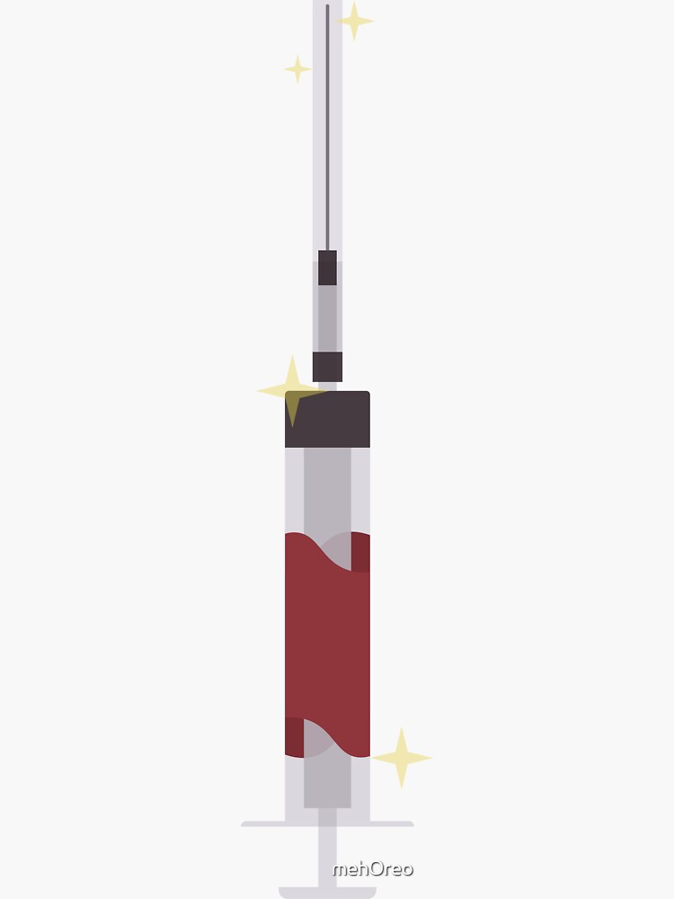 "Simple and cute medical syringe" Sticker for Sale by mehOreo | Redbubble