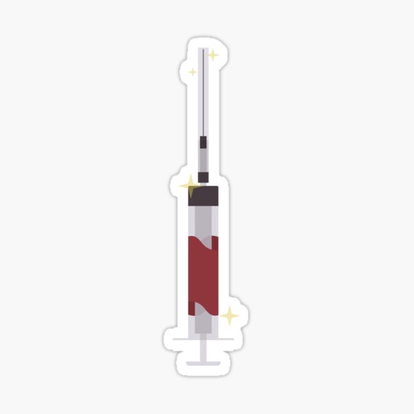 "Simple and cute medical syringe" Sticker for Sale by mehOreo | Redbubble