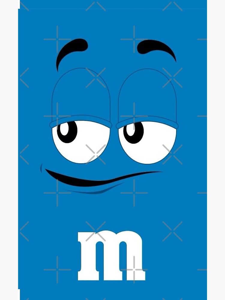 Póster «Cara azul de M&M» de ArtsyJulez | Redbubble