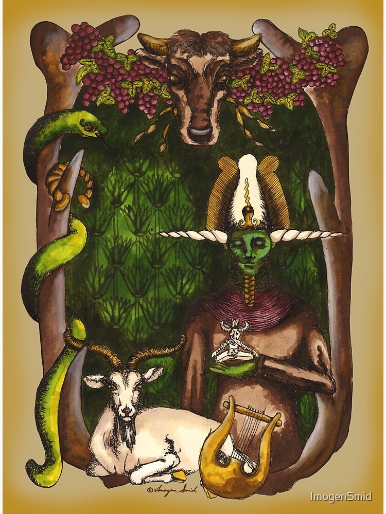 "Horned Gods: Osiris, Dionysus, Pashaputi, Cernunnos, Pan" Poster by ...
