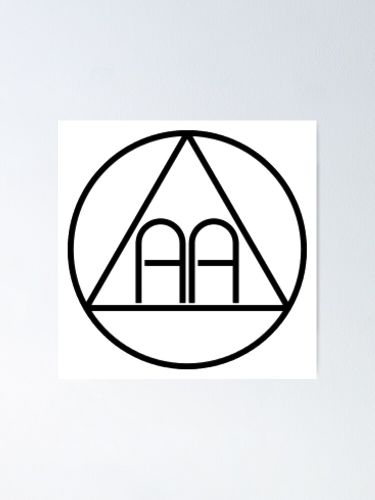 "Vintage AA - Three Legacies - Circle Triangle " Poster by SoberTeeCo ...