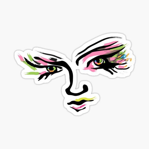 "Cute face " Sticker by momo1978 | Redbubble