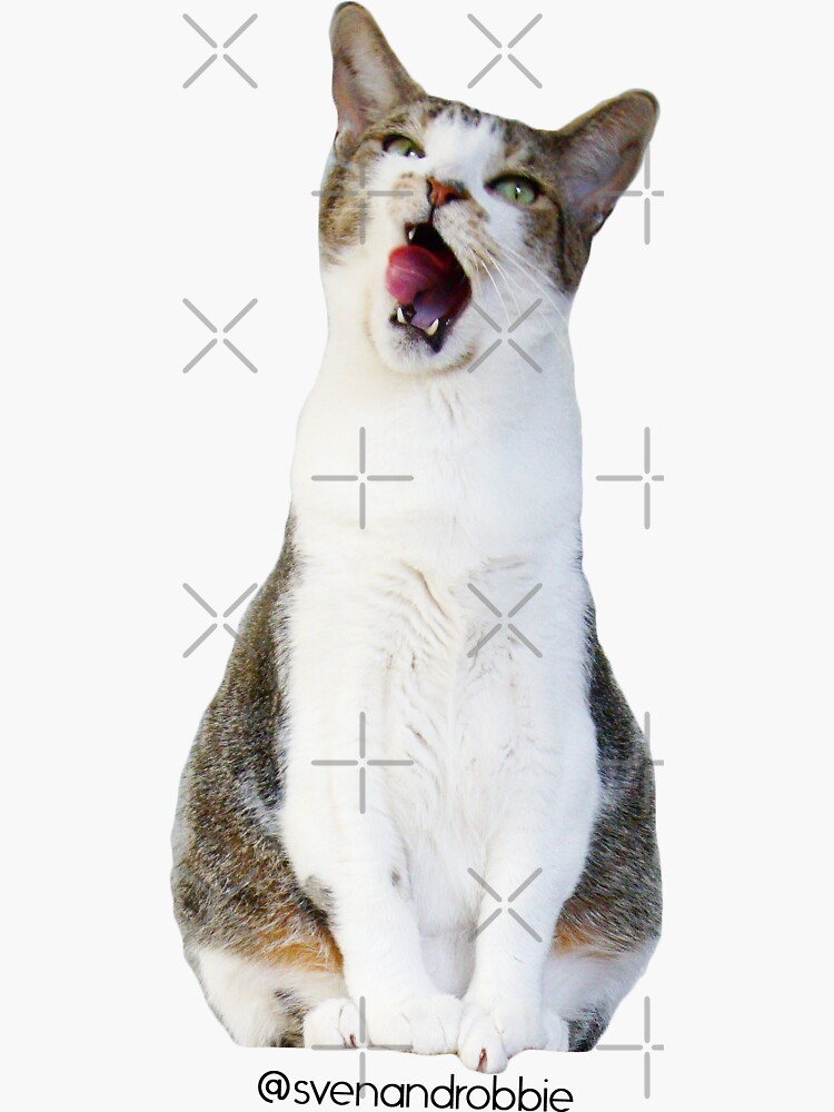 "Cat Mlem" Sticker by Svenandrobbie | Redbubble