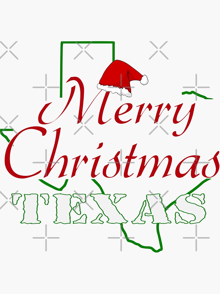 "Merry Christmas Texas" Sticker for Sale by EmblemThreads | Redbubble