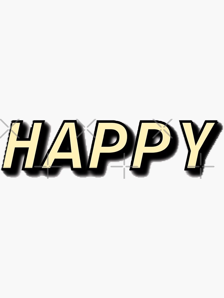 "Happy aesthetic " Sticker by ouatisworld | Redbubble