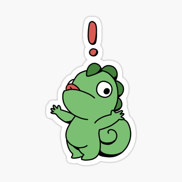 "Surprised Lizard " Sticker for Sale by ryanpeachturner | Redbubble