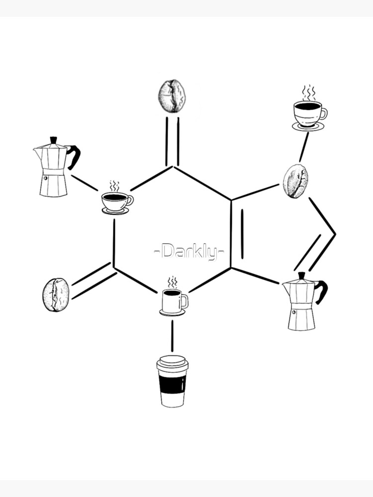 "Coffee molecule " Poster by -Darkly- | Redbubble