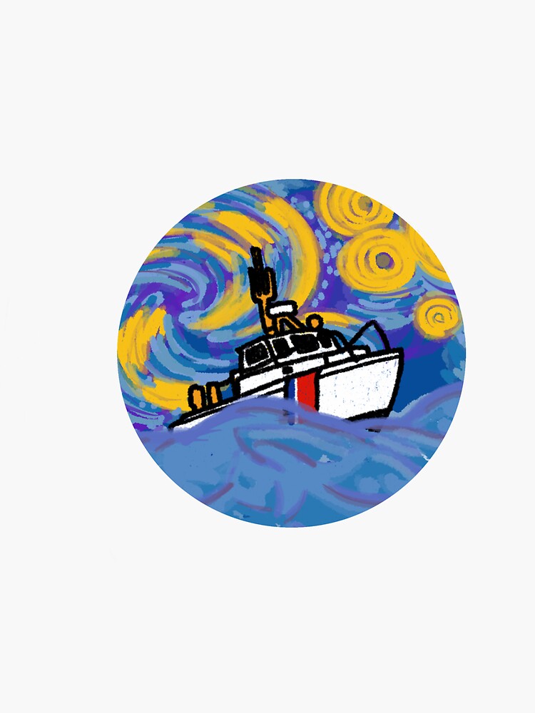 "Coast Guard - Starry Night - 41 UTB" Sticker by AlwaysReadyCltv ...