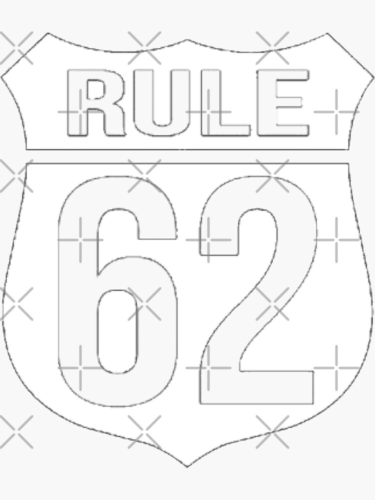 "AA Rule 62 Interstate Sign" Sticker for Sale by SoberTeeCo | Redbubble