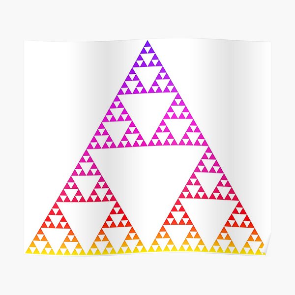 "Sierpinski Triangle - Yellow / Purple Gradient" Poster by ilexdesigns ...