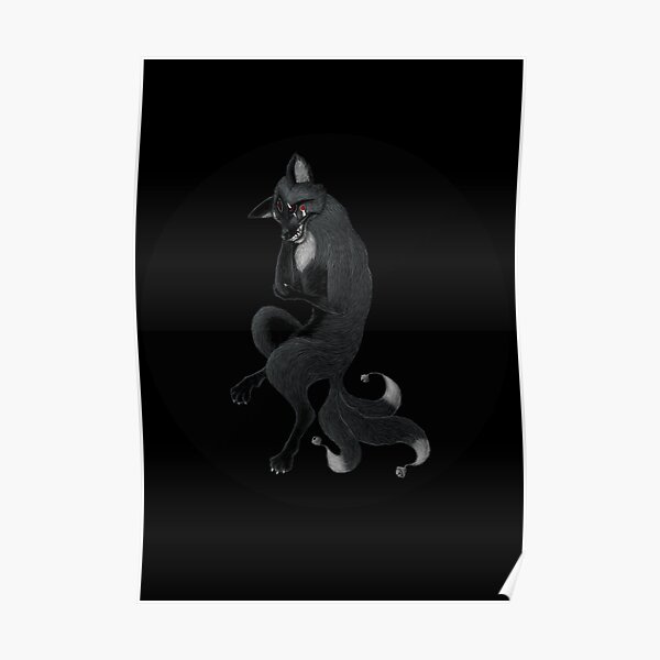 "Jester Kitsune" Poster for Sale by GrinningDoom | Redbubble