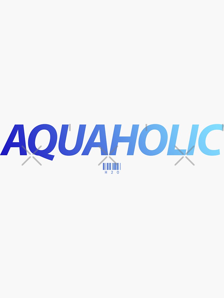 "Aquaholic Gradient" Sticker by felixbunny | Redbubble