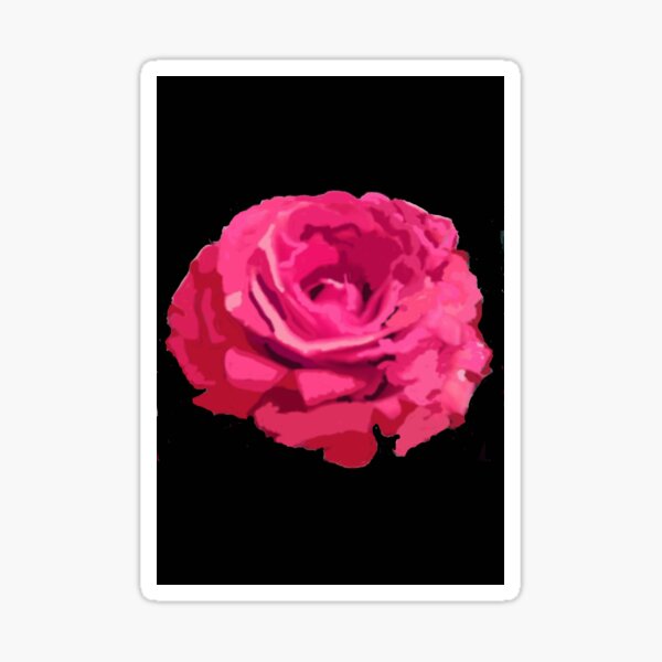 "Pink Rose" Sticker for Sale by Babyboulay | Redbubble