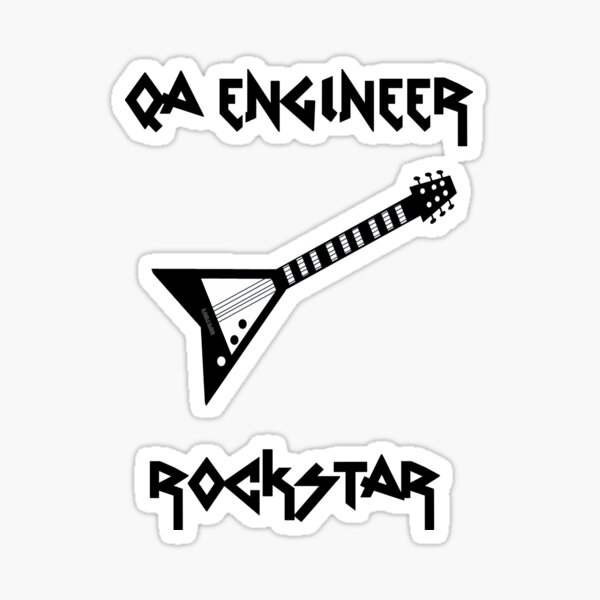 "T-Shirt for Programmers : QA Engineer Rockstar t-shirt" Sticker for ...