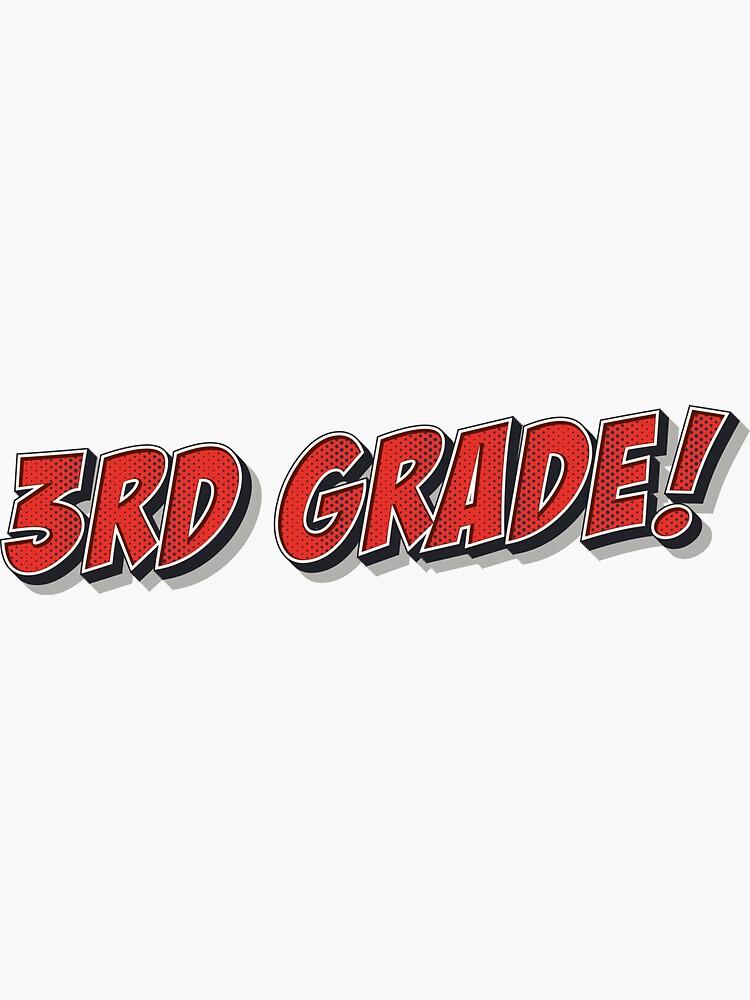 "3rd Grade Sticker for Elementary School Students" Sticker for Sale by ...