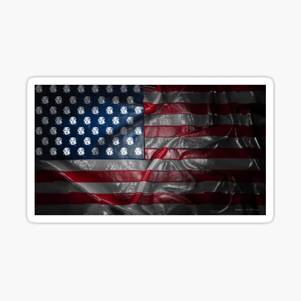 "American Flag - Trump Edition" Sticker for Sale by CreepyKards | Redbubble