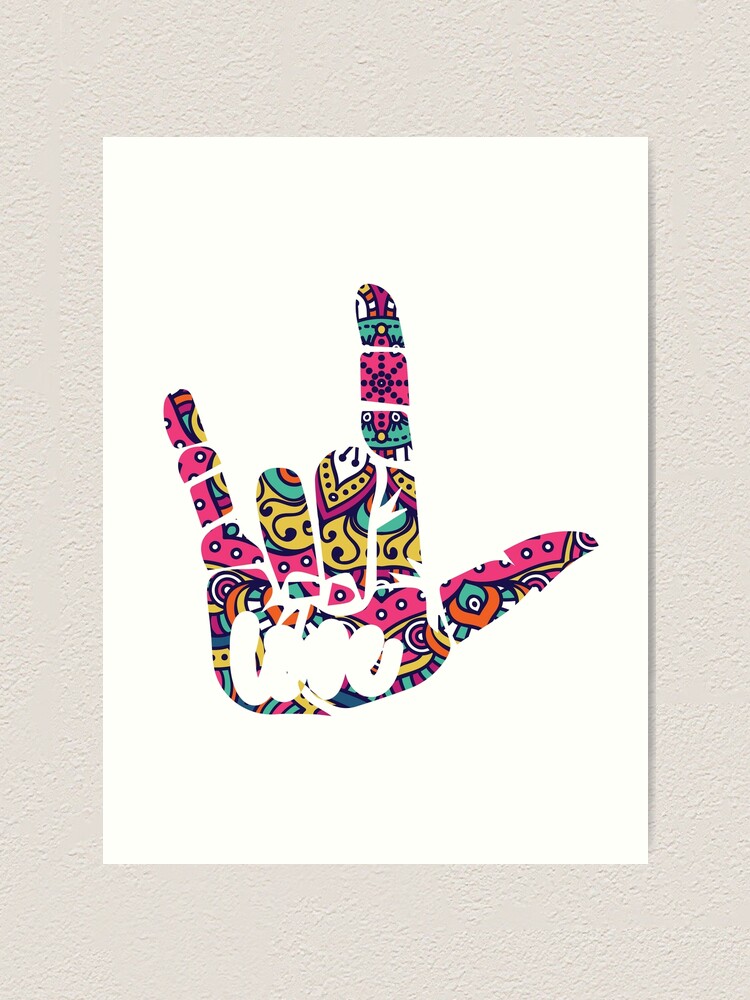 Asl American Sign Language Art Adorable American Sign Language