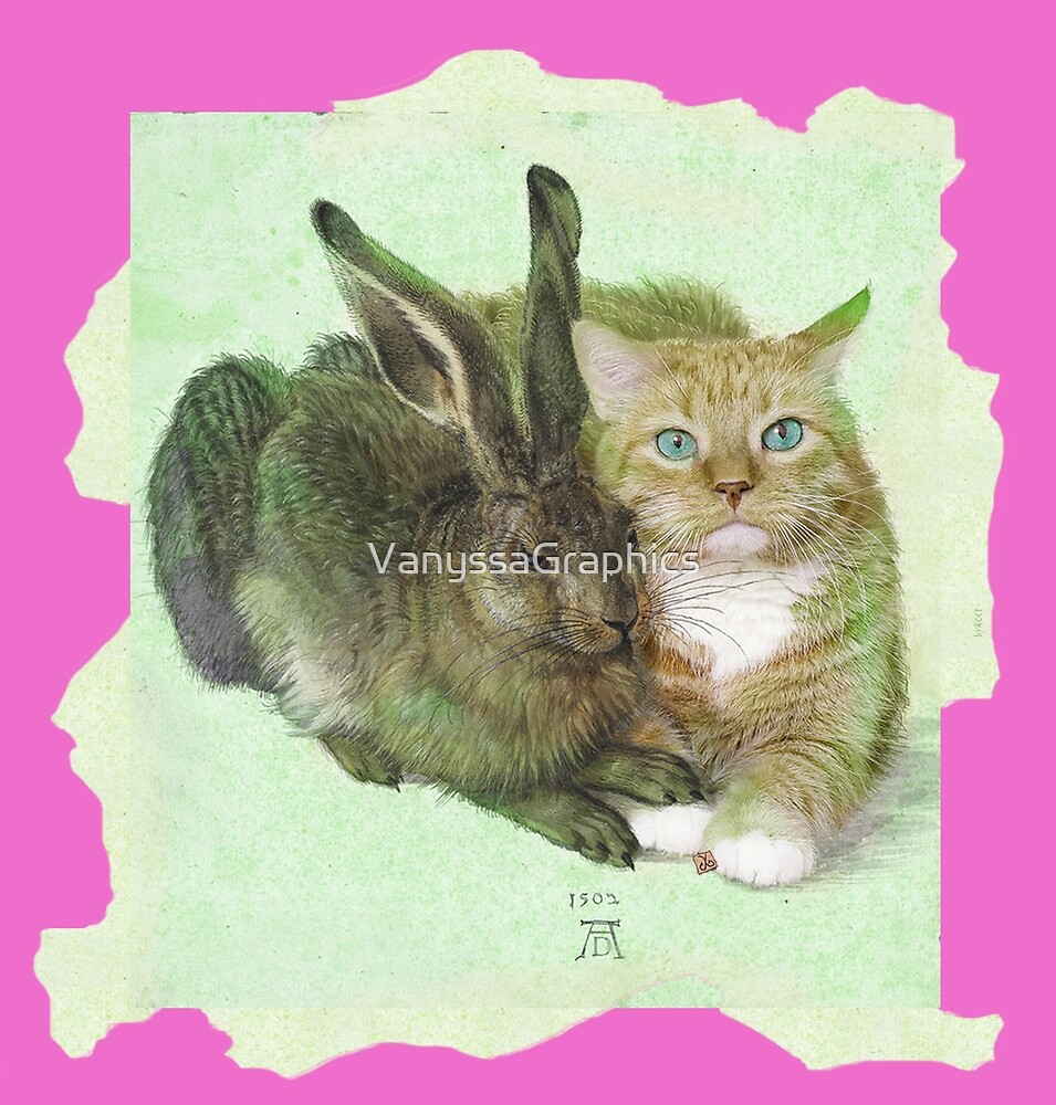 "Hare and Cat (After Albrecht Durer)" by VanyssaGraphics | Redbubble