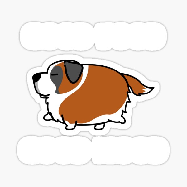 "Fat St. Bernard" Sticker by ninarts | Redbubble