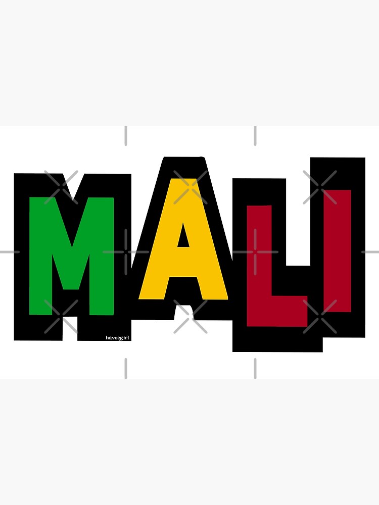 "Mali Font with Malian Flag" Canvas Print for Sale by Havocgirl | Redbubble