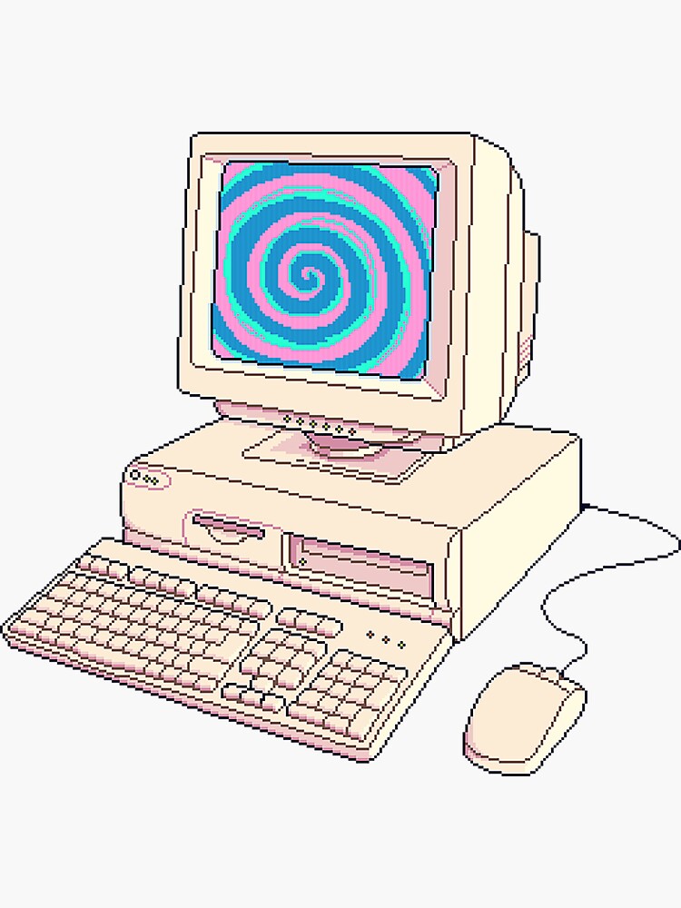 "computer" Sticker for Sale by nostalgiatears | Redbubble