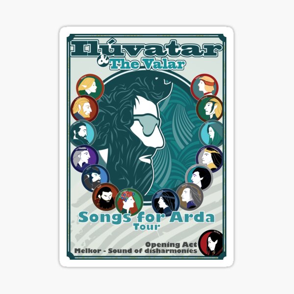 "Iluvatar & The Valar" Sticker for Sale by KorriganDu | Redbubble