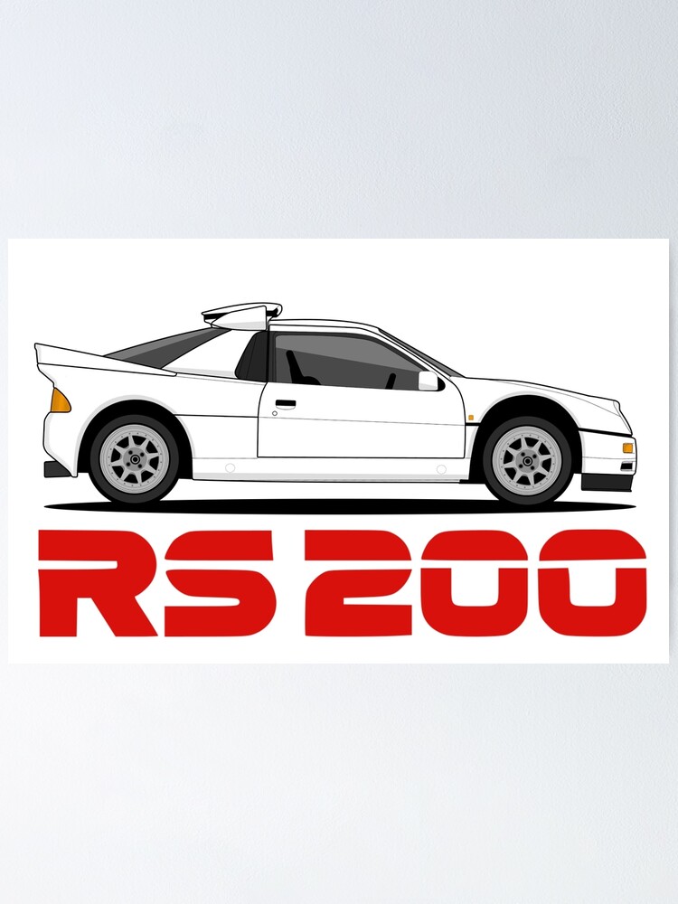 "White RS200" Poster for Sale by purpletwinturbo | Redbubble