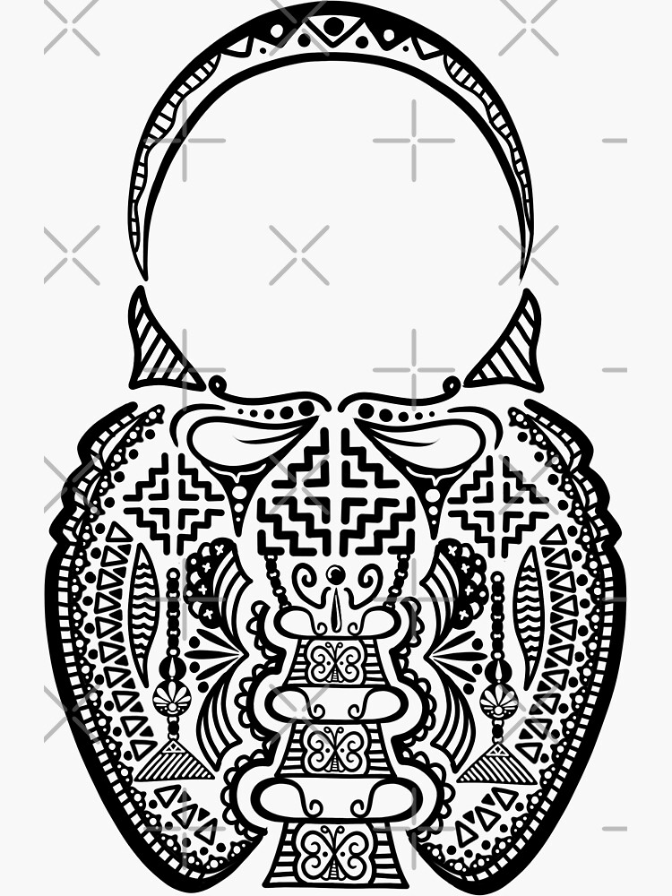 "Hmong Mandala Xauv" Sticker for Sale by ntximhlubdesign | Redbubble