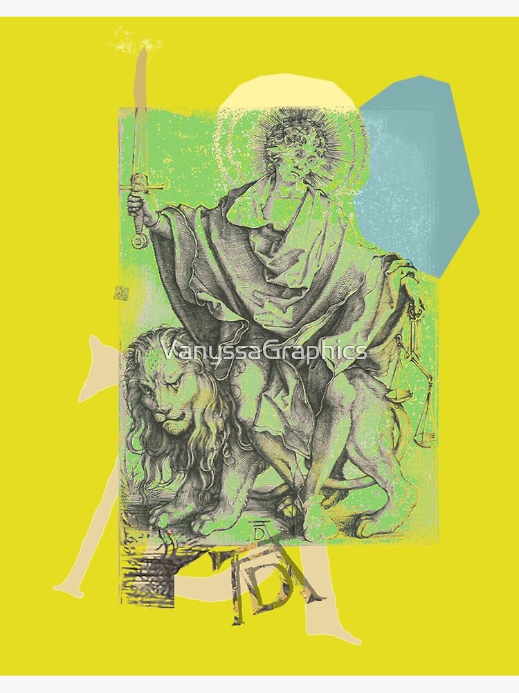 Póster «Sol de salvación (León y santo) de Albrecht Durer en estilo Pop ...