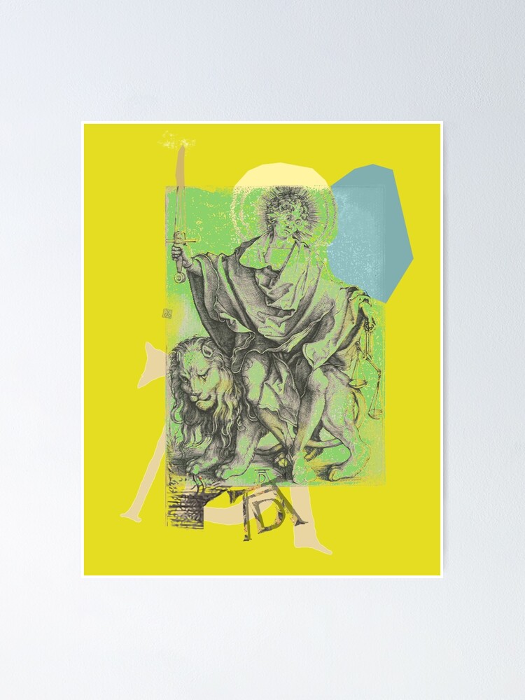 Póster «Sol de salvación (León y santo) de Albrecht Durer en estilo Pop ...