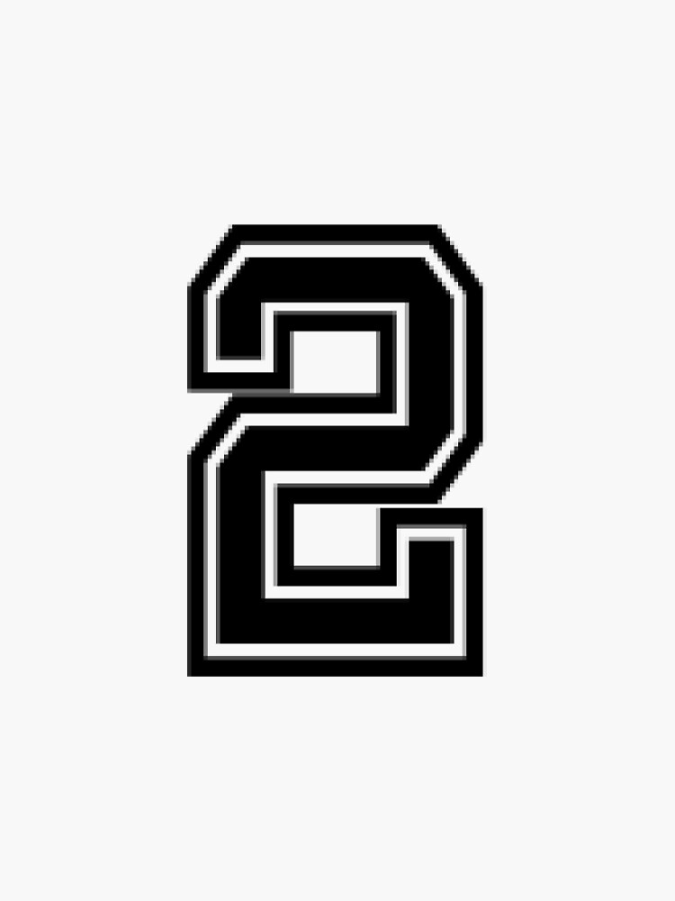"#2 Varsity Number" Sticker for Sale by mhj5503 | Redbubble