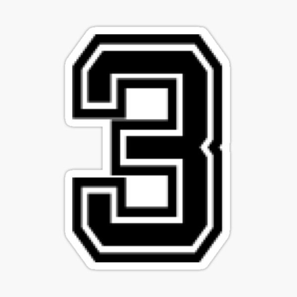 Varsity Number Stickers | Redbubble