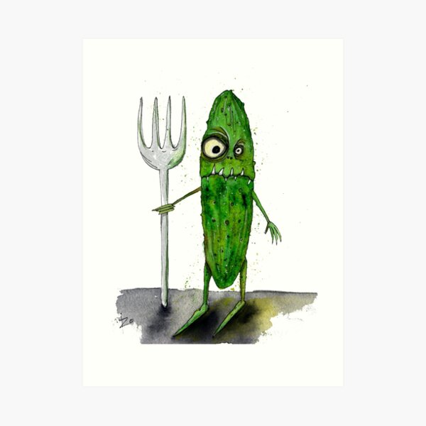 "Angry Pickle" Art Print for Sale by ZoDrawsStuff | Redbubble
