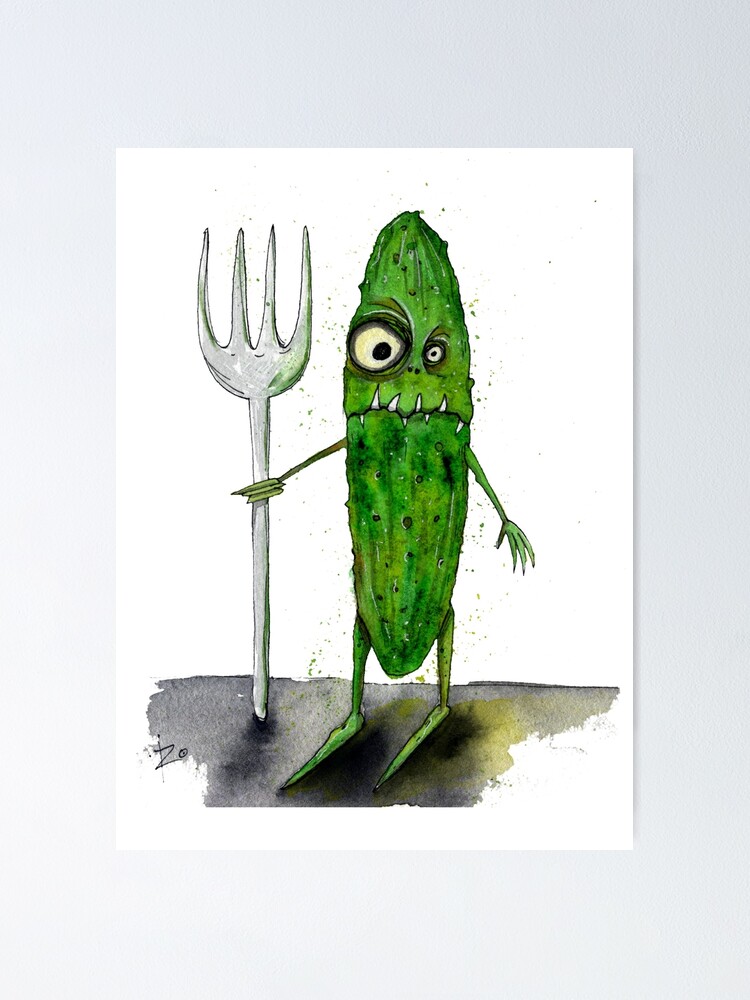 "Angry Pickle" Poster by ZoDrawsStuff | Redbubble