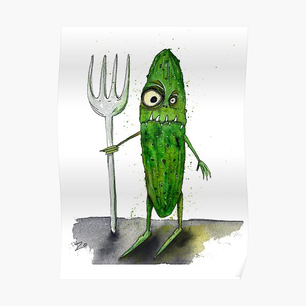 "Angry Pickle" Poster by ZoDrawsStuff | Redbubble