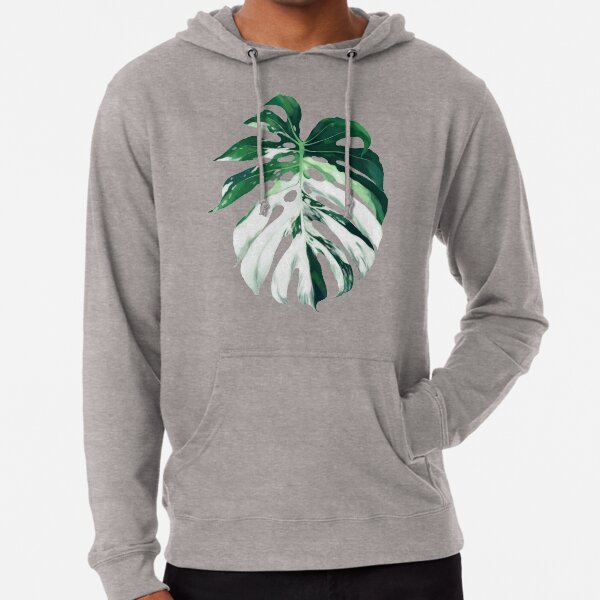 "Monstera Albo Borsigiana in Pink" Lightweight Hoodie by bignosework ...