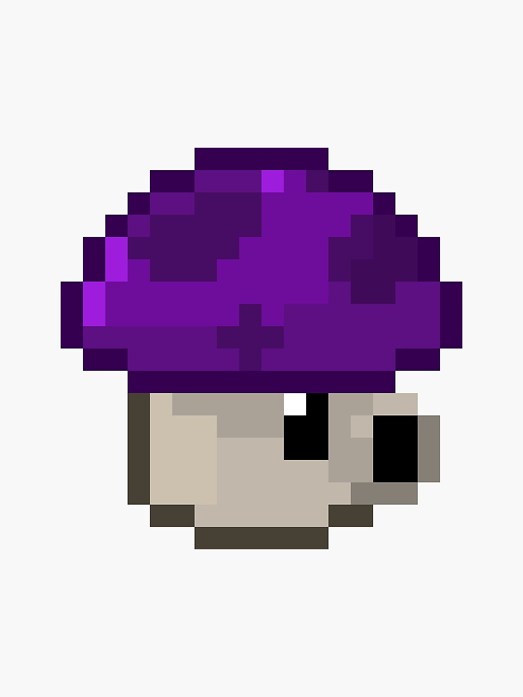 "Puff Shroom" Sticker for Sale by DragonmasterDX | Redbubble