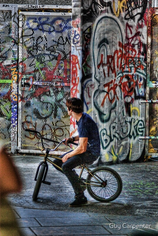 "BMX Biker profile" by Guy Carpenter | Redbubble