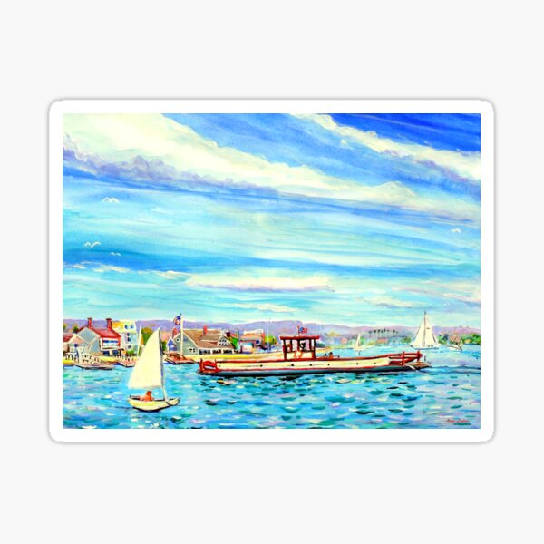 "Newport Beach California Ferry" Sticker for Sale by ArtbyLeclerc ...