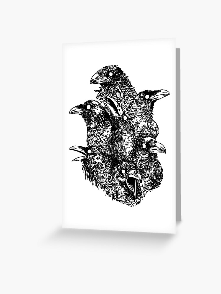 "Raven pattern 2" Greeting Card for Sale by freeminds | Redbubble