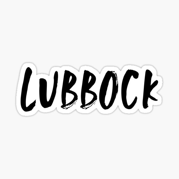"Lubbock" Sticker for Sale by GeometricPlaces | Redbubble